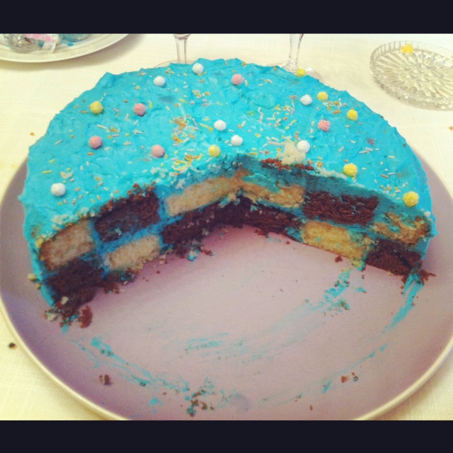 gâteau damier - La Reine de l'iodeLa Reine de l'iode